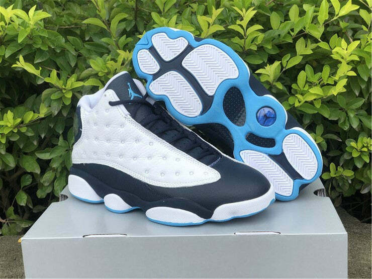 Air Jordan 13 Retro Obsidian Powder Blue White - KelvinGift Store ...
