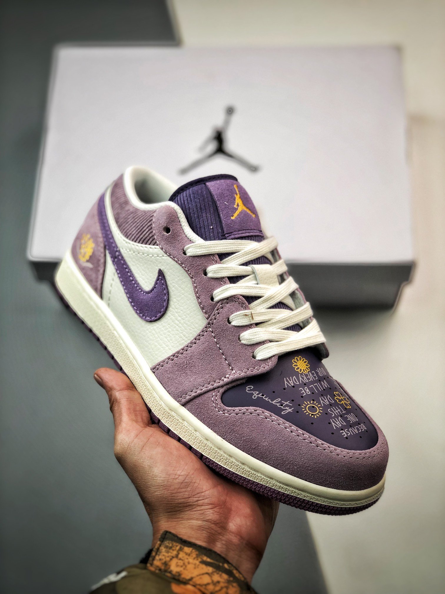 Air Jordan 1 Low Unity Purple Smoke/Sail DR8057-500 - Kelvingift